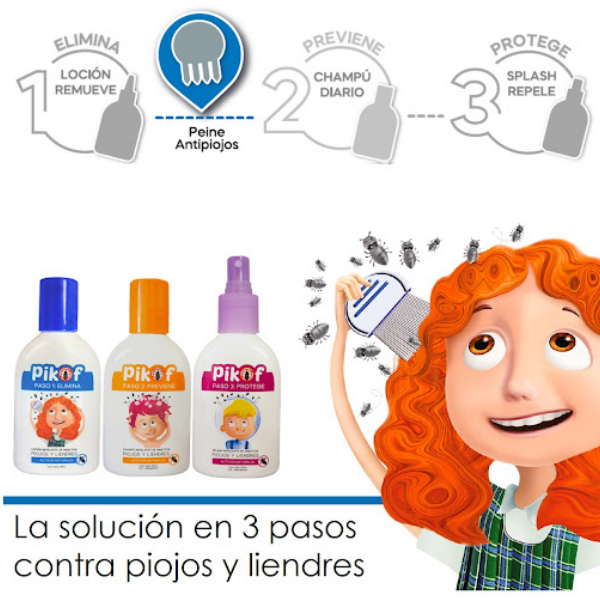 Peine Saca Piojos Metalico Pikof - Farmadon - La Farmacia de la Esquina
