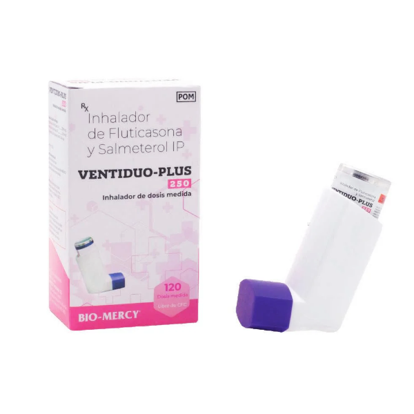 Ventiduo Plus Fluticasona + Salmeterol Inhalador 25Mcg-250Mcg 120 Dosis ...