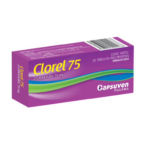Clorel Clopidogrel 75Mg X 30 Tabletas Capsuven - Farmadon - La Farmacia ...
