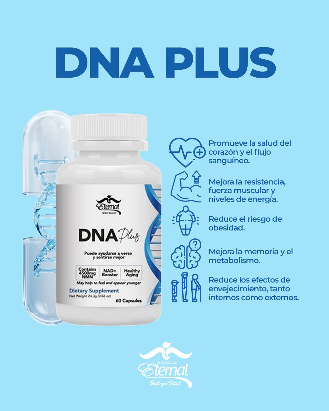 Dna Plus X60 Cápsulas Eternal - Farmadon - La Farmacia de la Esquina