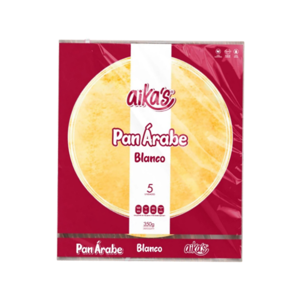 Aikas Pan Arabe Blanco 350Gr X 5 Unidades. - Farmadon - La Farmacia de ...