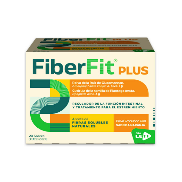 Fiberfit Plus X 20 Sobres Sabor Naranja Leti - Farmadon - La Farmacia de la Esquina