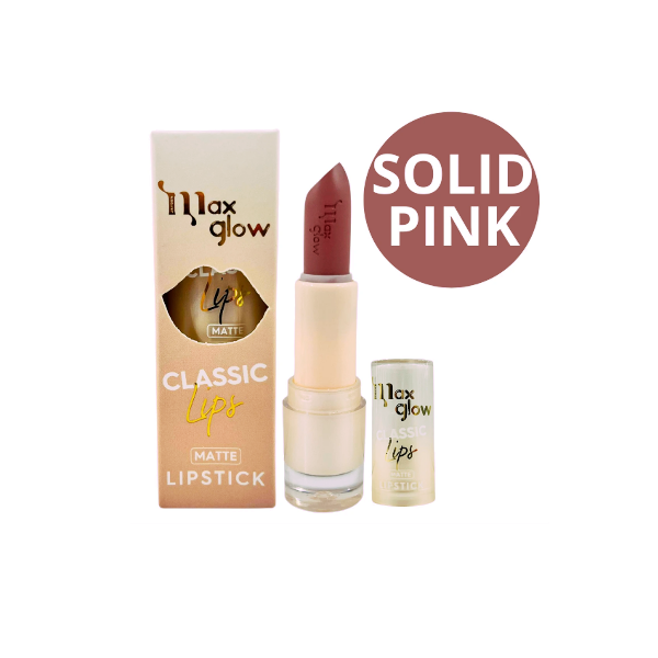 Max Glow Labial Classic Mate Lipstick Tono Solid Pink 4.5Gr - Farmadon ...